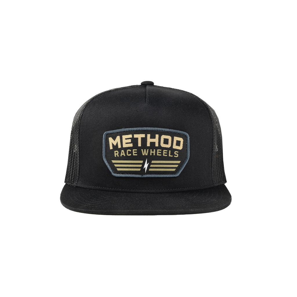 Method Flight Badge Flatbill Trucker Hat | Snapback | Black – ap-h0073 ...