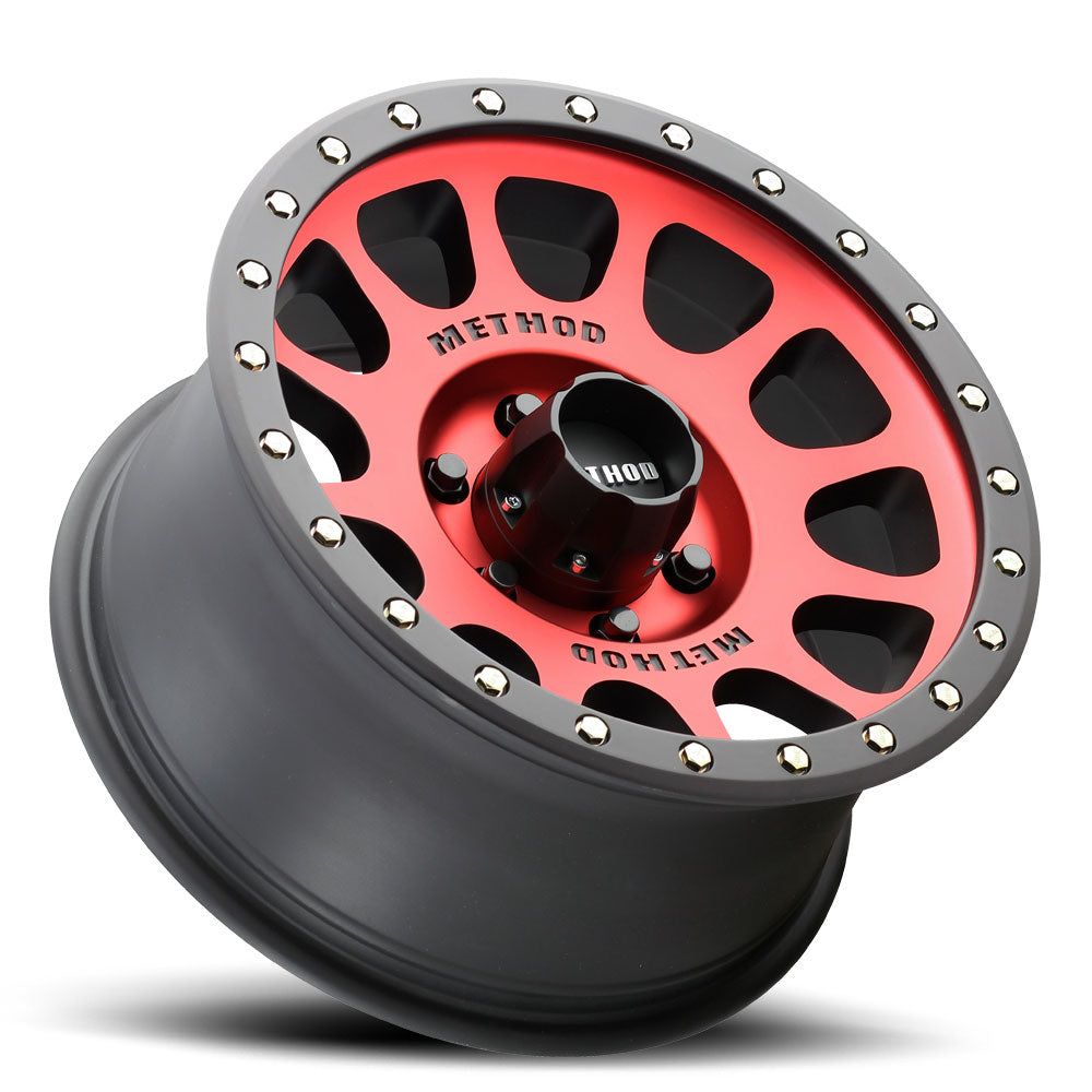 305 | NV | Red - Matte Black Lip – ZMR30578560200 – Method Race Wheels