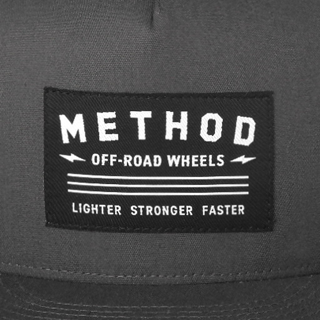 Method Bolted Flatbill Trucker Hat | Snapback | Charcoal – AP-H0059 ...