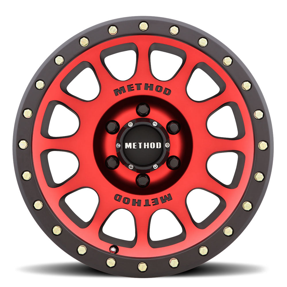305 | NV | Red - Matte Black Lip – ZMR30578550200 – Method Race Wheels
